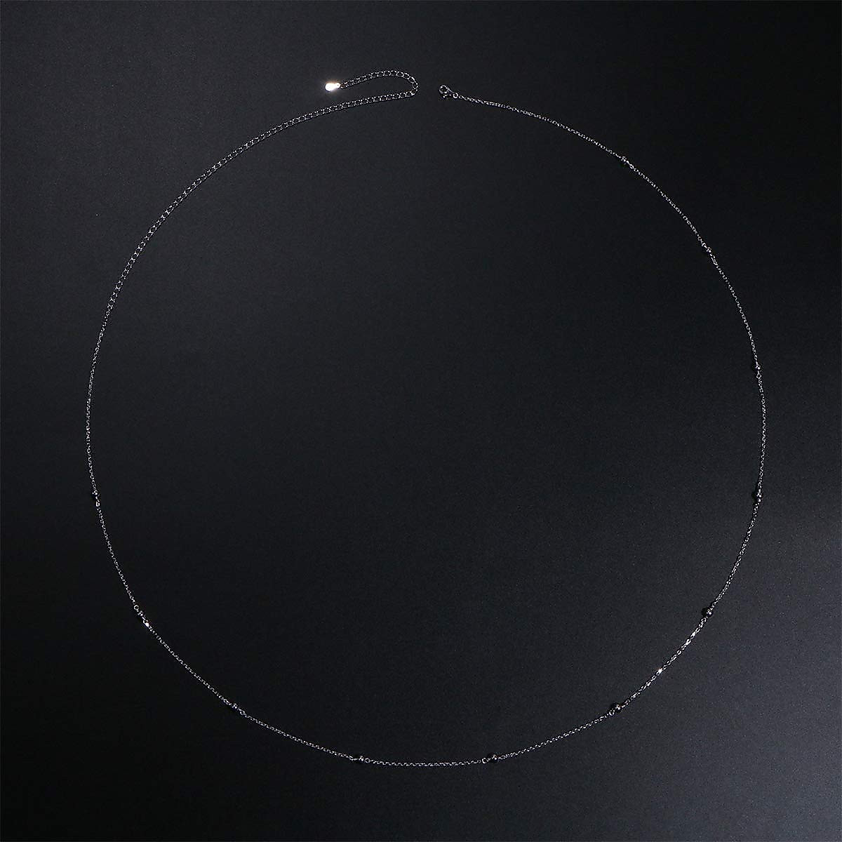S925 Sterling Silver Waist Belt Belly Chain Adjustable Charm Body Chain Bead