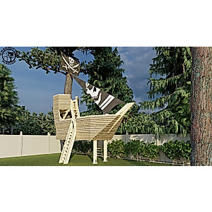 The Pirate Ship © 1 Tree 2 Post Treehouse Plan