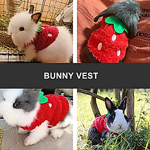 POPETPOP Guinea Pig Outfits - Winter Warm Fleece Bunny Clothes Rabbit Sweater Guinea Pig Warm Vest Chihuahuas Vest Flannel Pet Costume for Kitten Chihuahua Puppy and Small Animals