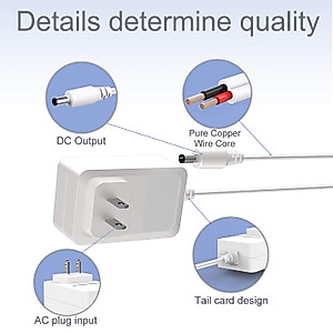24V 1A Power Supply Adapter, 100V-240V AC to DC 24 Volt Transformer 1000mA 850mA 650mA 500mA 300mA 200mA Charger for 5.5x2.1mm Strip Lights Aroma Humidifier Diffusers DC Pump CCTV Cameras System.