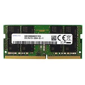 Factory Original 32GB (1x32GB) Compatible for Dell Alienware, Precision, XPS Laptop Notebook Memory Module Upgrade RAM DDR4 3200MHz PC4-25600 SODIMM 2Rx8 CL22 1.2v Dell P/N: SNPP6FH5C/32G Adamanta