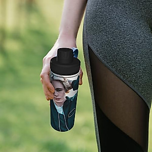 Eevikion Nick Musics Austin Stainless Steel Insulated Tumbler Sports Water Bottle Hot and Cold Travel Cup 18oz