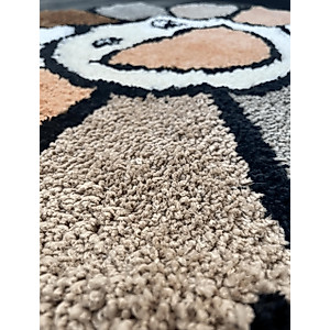 LUXAPE Murakami Rug - Handmade & Premium- 28in (70cm) - Hypebeast Rug - Hypebeast Room Decor - Living Room, Bedroom, Children Room, Door mat - Aesthetic Room Decor - Luxape Rug