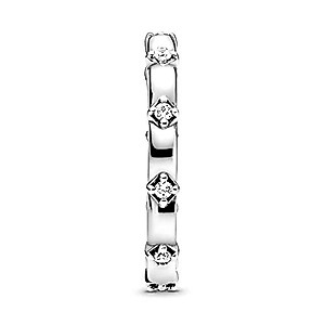 PANDORA Flower Petals Band, Clear CZ