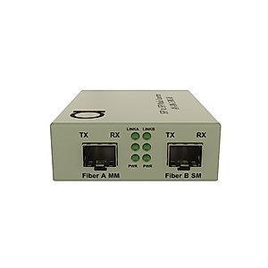 SFP to SFP Fiber Media Converter - 2 x Standard Open SFP Slots - Supports Gigabit, Fast Ethernet and 2.5G SFP miniGBIC modules - Fiber to Fiber Converter - Without Transceivers