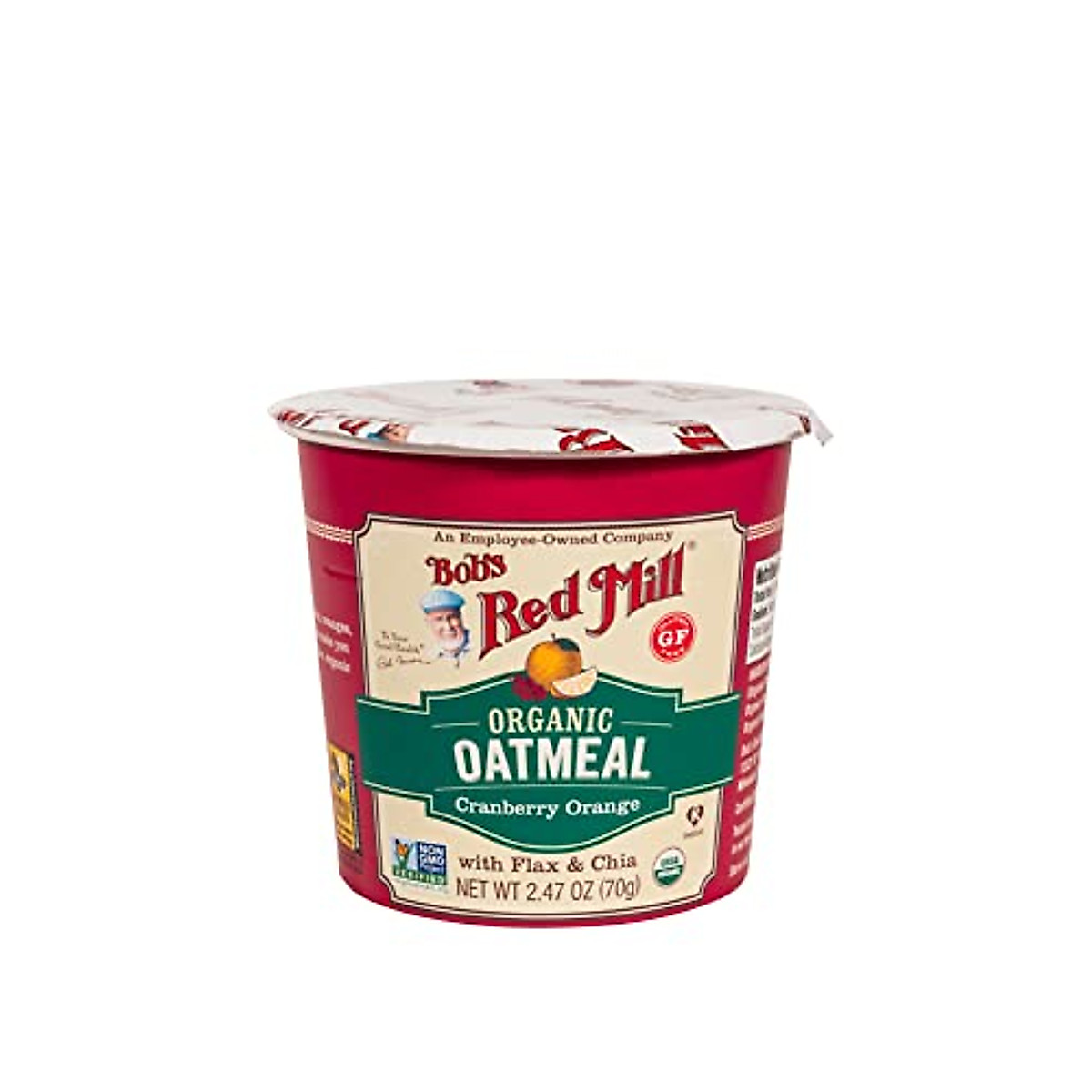 Bob's Red Mill Organic Gluten Free Oatmeal Cup, Cranberry Orange (Pack of 12)