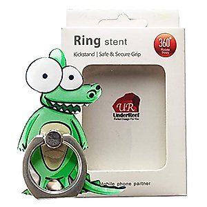 Cell Phone Finger Ring Holder Cute Animal Smartphone Stand 360 Swivel for iPhone, Ipad, Samsung HTC Nokia Smartphones Tablet,by UnderReef (Crocodile)