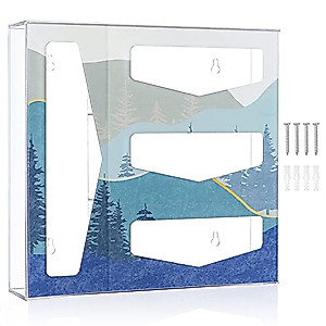 Plastic Bag Organizer Kitchen Acrylic 4 Slots Storage Bag Holder Baggie Organizers for Drawer Counter Pantry, Green Mountain