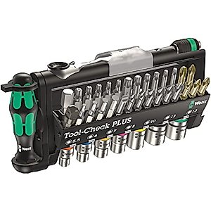 Wera 056490 Tool-Check Plus Bit Ratchet Set with Sockets - Metric