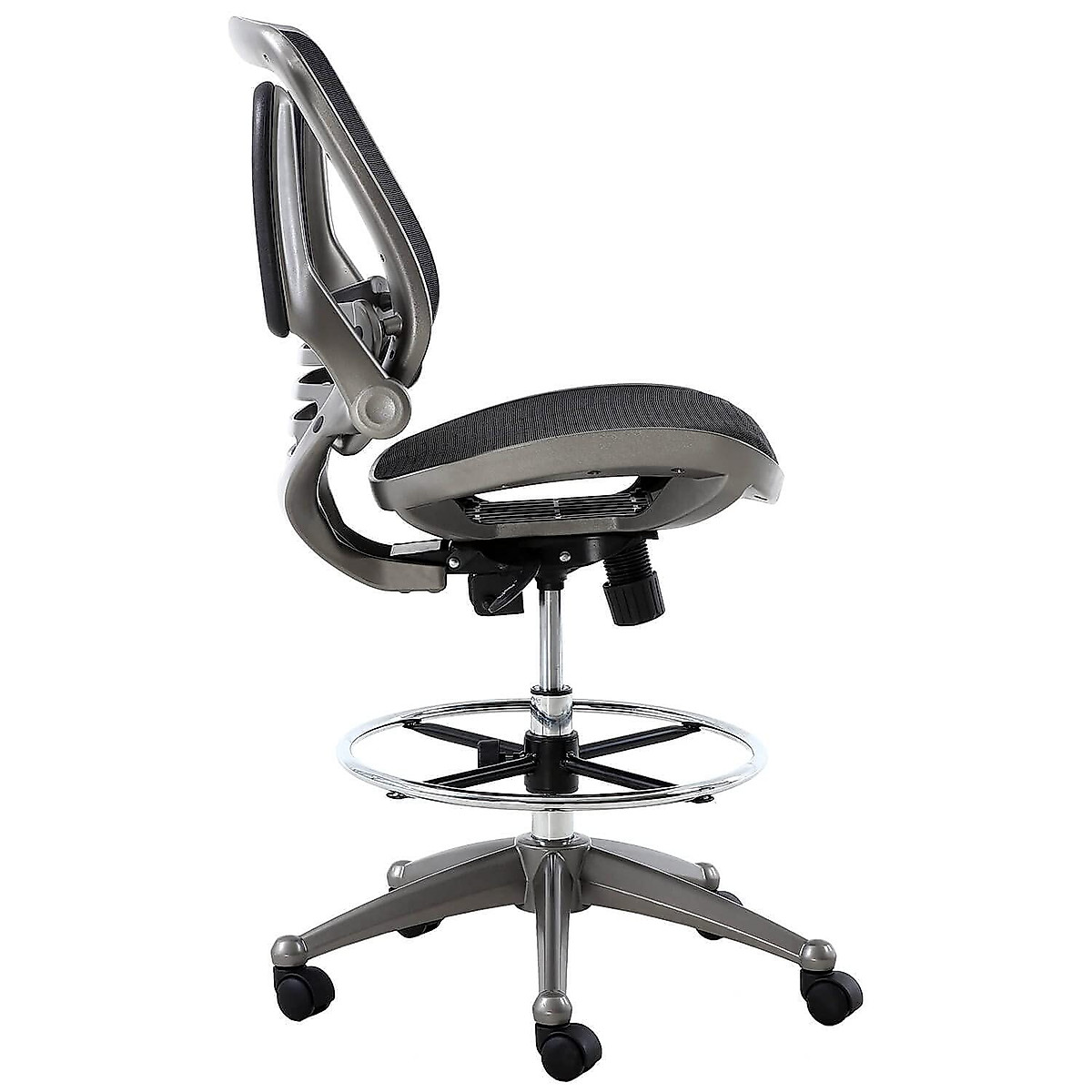 Harwick Evolve All Mesh Heavy Duty Drafting Chair, Gunmetal Finish