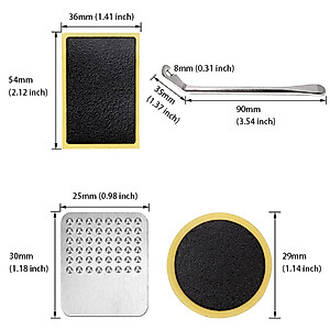 18Pcs Bicycle Tire Patches Bike Puncture Repair Kit Glueless Self-Adhesive Patches Road Mountain Bike Quick Repair Tool with Portable Storage Box