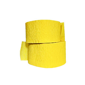 Green and Gold Yellow Crepe Paper Streamers (2 Rolls Each Color), 290 Feet Total, Made in USA