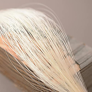 VINGOBOW Natural Mongolian Horse Hair for Violin, Viola Bows Unbleached White 29'' Fiddle Bow Hair Replacement kit