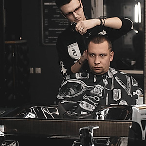 Hair Cutting Cape Barber Cape for Men Hair Cape for Haircuts Barber Cape for Hair Stylist with Adjustable Neck Size Neck Strips Neck Duster SetBarber Neck Strips for Hair Cutting