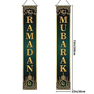 Ramadan Mubarak Decorations Ramadan Front Porch Welcome Sign Eid Mubarak Banner Ramadan Decorations and Supplies for Home Party