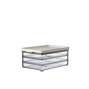 MEPAL, Omnia Food Storage Boxes with Lid for Salami, Cold Cuts, Turkey, Bologna, Deli and Luncheon Meat, BPA Free, Nordic White, 3 X 500ml | 17oz, 1 Set