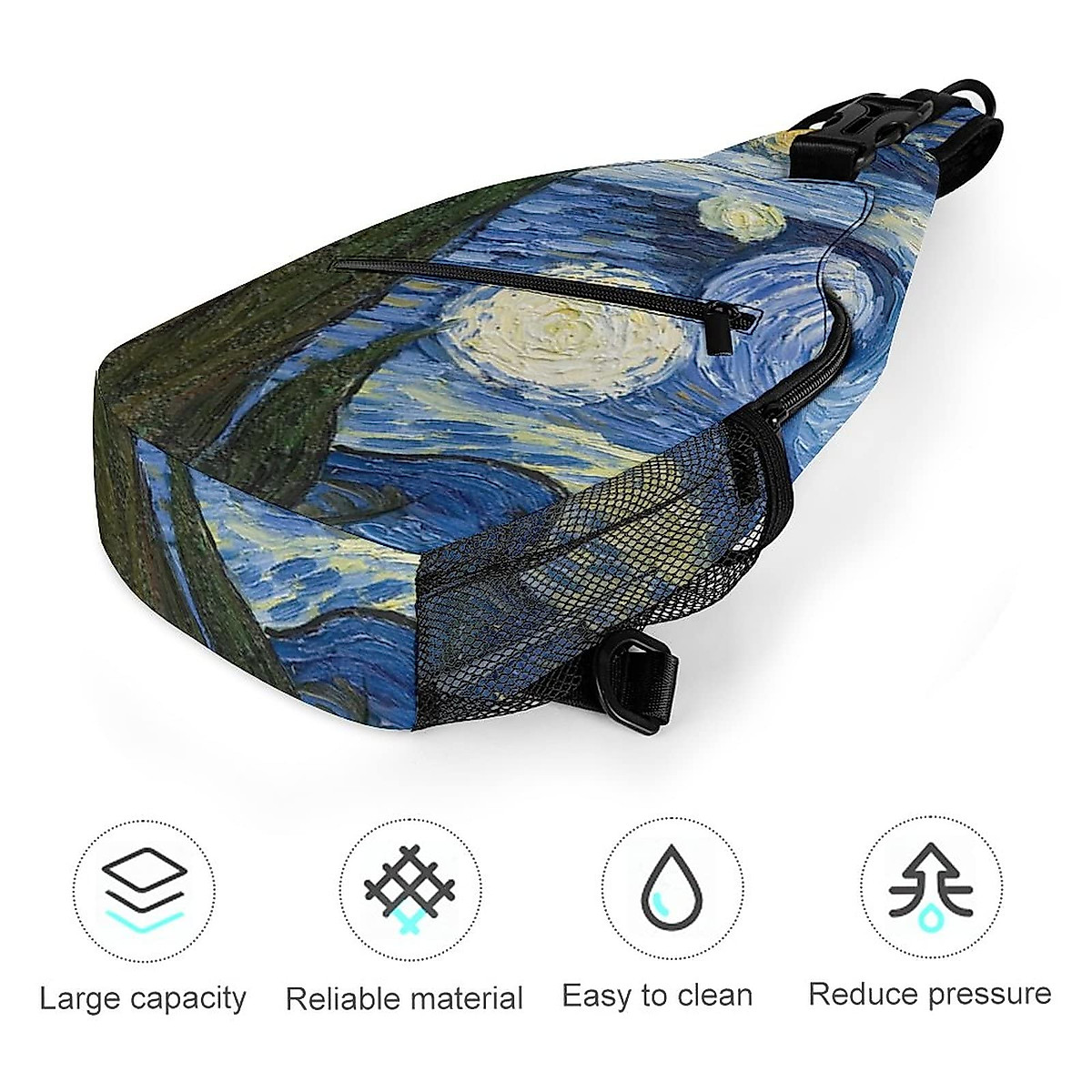 IMPCOKRU Sling Bag for Men Women Crossbody Backpack 23,Lightweight Shoulder Backpack for Causal Sport Travel Hiking.