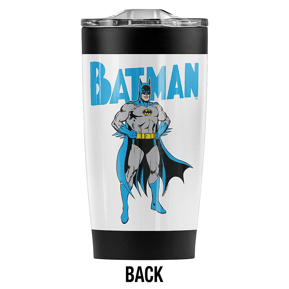 Logovision Batman Stance Stainless Steel Tumbler 20 oz Coffee Travel Mug/Cup, Vacuum Insulated & Double Wall with Leakproof Sliding Lid | Great for Hot Drinks and Cold Beverages