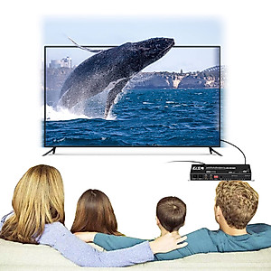 avedio Links 4K@60Hz 4x2 HDMI Matrix Switch, HDMI 2.0b Matrix Switch 4 in 2 Out, 4K HDMI Switcher Splitter + Optical and L/R Audio Output, Scaler EDID with Remote, HDCP2.2, HDR 10