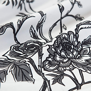 Chanasya Premium French Toile Cover Set - Duvet Cover (104” x 90”) & 2 Pillow Shams (20” x 36”) - 3-Piece Set, King Size, White Charcoal