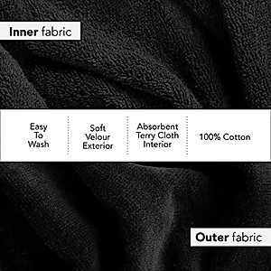 Boca Terry Makeup Headband, Women's Headband for Washing Face, Cotton Terry Cloth Skincare Headbands for Facial, Face Wash, Cosmetic and Skin Care Treatments. Adjustable Towel Headband. 3-Pack, Black