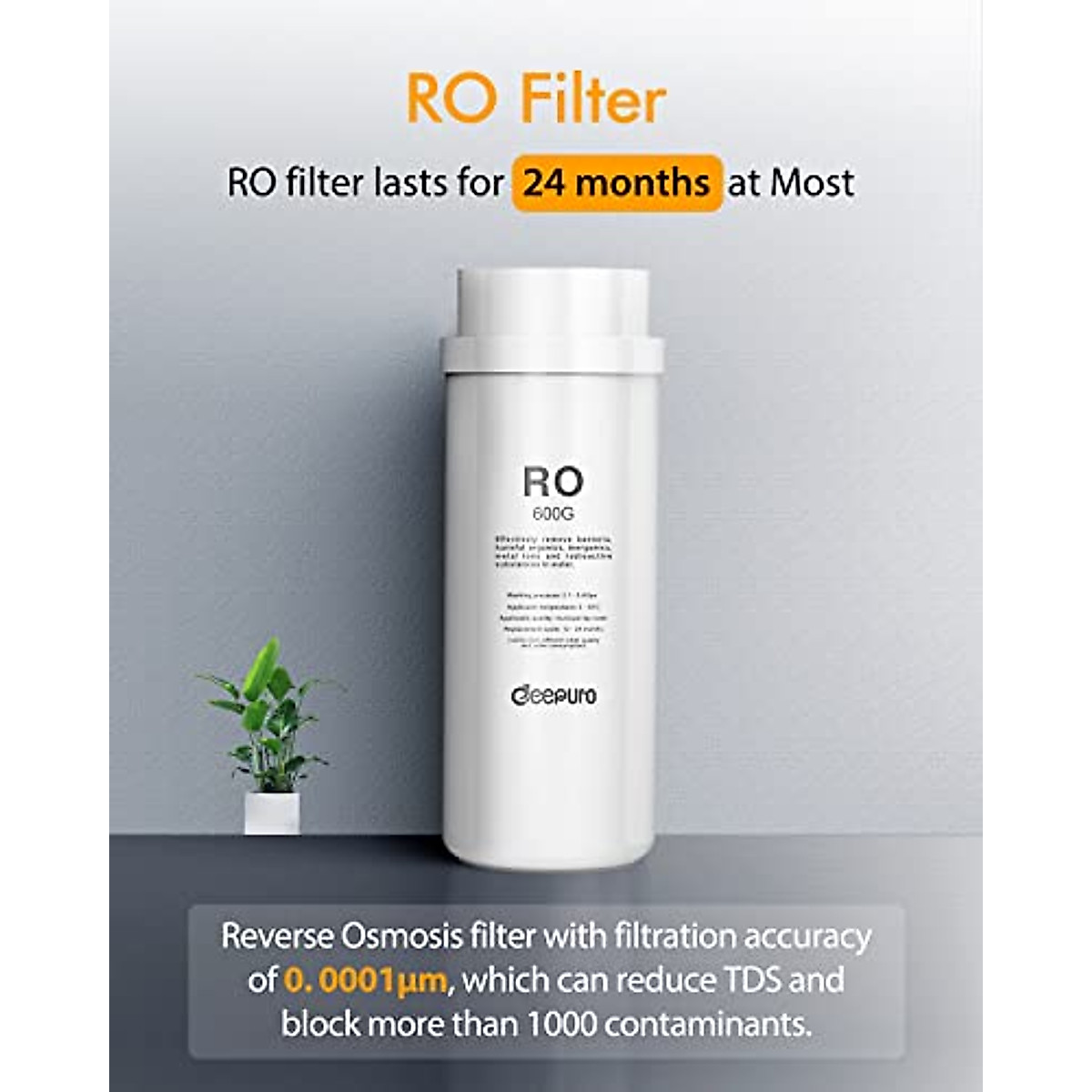 600 GPD RO Replacement Filter for Deepuro RO System WS6A/WS6B