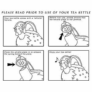 Whistling Tea Kettle for Stove Top Enamel on Steel Teakettle, Supreme Housewares Lemon and Checkered Pattern Teapot Water Kettle Cute Kitchen Accessories Teteras (2 Quart, Lemon)