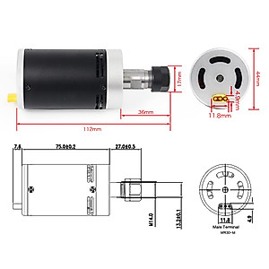 CNCTOPBAOS 24V DC Brushless Spindle Motor 12000rpm ER11,Upgraded Spindle for 3018 Pro,with PWM Speed Controller Driver Board with Cable,for CNC Router Engraving Milling Lathe Machine