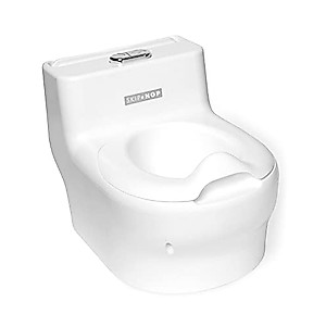 Skip Hop Potty Training Toilet with Easy Clean Coating & Baby Wipes Holder, White