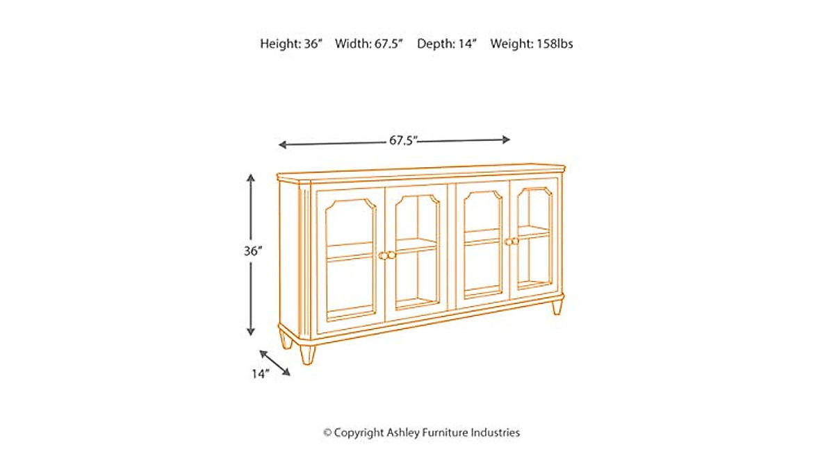 Mirimyn Vintage 68" Accent Cabinet - French Provincial Style