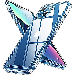 Humixx Designed for iPhone 13 Case, [Not Yellowing] [Military Grade Drop Tested] [Anti-Scratch & Anti-Fingerprint] Clear PC Back with Soft Black TPU Bumper, Slim Fit Protective Case for 13 Phone