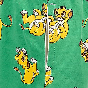 Disney Lion King Simba Toddler Boys Graphic T-Shirt French Terry Shorts Set Green/White 5T