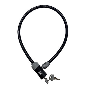 J&C 89031 Compact Cylinder Wire Lock, Black