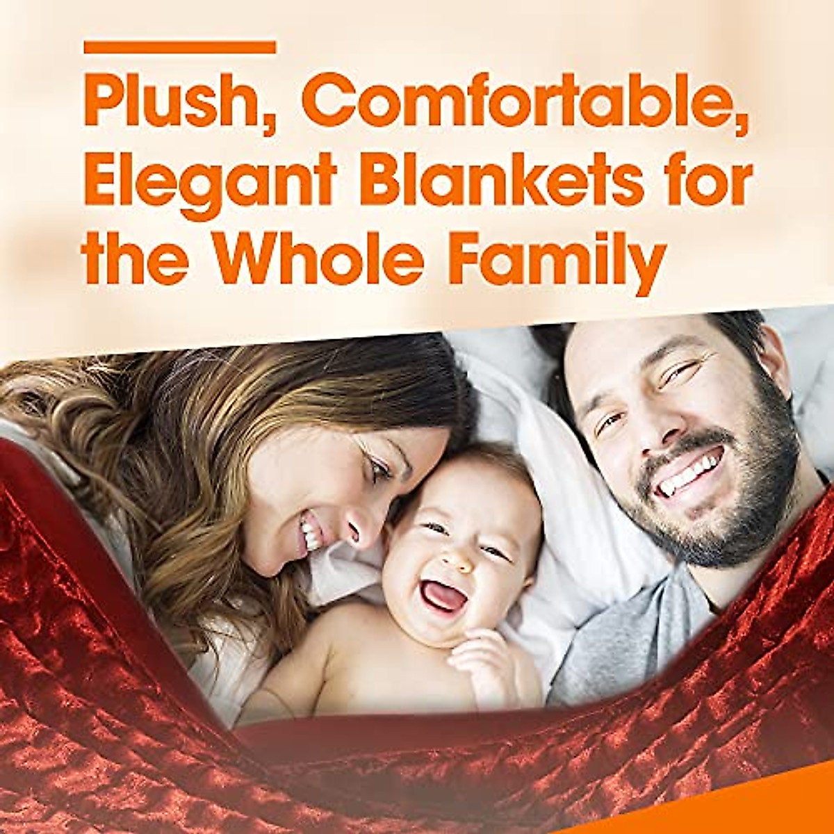 Cheer Collection Faux Fur Blanket, Luxurious Blanket for Couch, Throw Blanket, 60" x 70" inches, Red Maroon