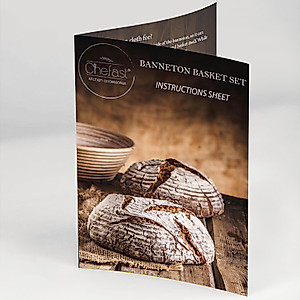 Sourdough Starter Kit - 8.5" Proofing Baskets for Sourdough Bread Baking Supplies 14 Bread Stencils for Sourdough Scraper Proofing Cloth for Bread Baking Gifts Proofing Basket Bread Making Kit
