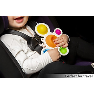 Baby Toy, Toddler Busy Toy, Fidget Butterfly Popper Toy, fine Motor Skills and Sensory Toy for Babies and Toddlers, Travel Toy for Babies and Toddlers, Pink, Red, Green, Blue, Yellow