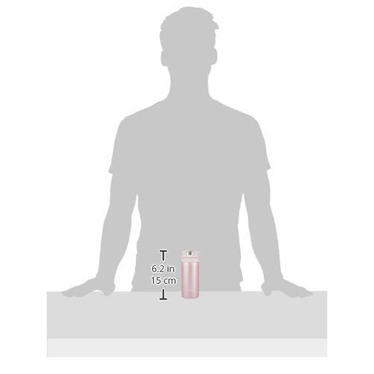 Tiger Thermos Bottle MMX-A022PA TIGER Mug Bottle, 6.8 fl oz (200 ml), Sahara, One-Touch, Lightweight, Fresh Pink