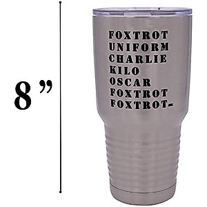 Rogue River Tactical Funny Military Acronym 30 Oz.Travel Tumbler Mug Cup w/Lid Vacuum Insulated Hot or Cold Military Veteran Gift