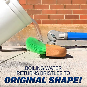 MARSHALLTOWN Wood Backed Concrete Broom, Green Nylon Bristles, 36 Inch, Fine Finish, Made in USA, 6561