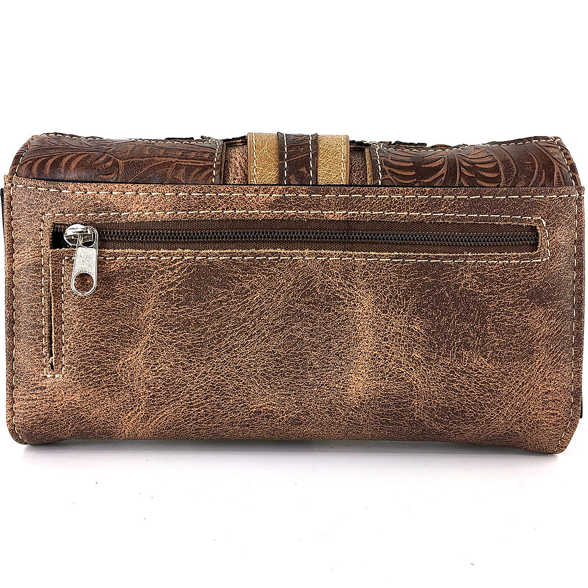 Zelris Western Women Conceal Carry Buckle Handbag Wallet Set (Brown)