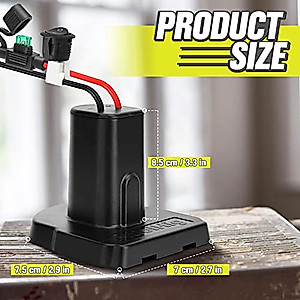 Mtiolhig Upgraded Power Wheels Battery Adapter for Ryobi 18V Battery with 30A Fuse & Wire Terminals, 12AWG Wire RC Battery Adapter Power Converter for Ryobi 18V Cordless Tools, RC Car, Work Lights