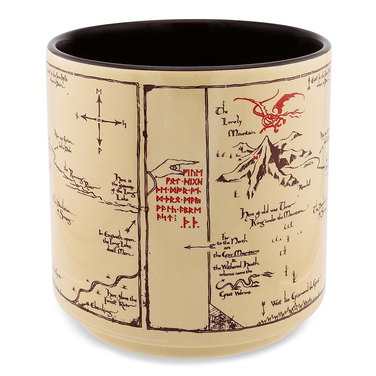 Silver Buffalo The Hobbit The Shire Map Ceramic Mug | Coffee Cup For Espresso, Tea, Cocoa | Holds 13 Ounces