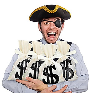 100 Pack Candy Cellophane Bag, Favor Bag with Ribbon, Cello Bag Party Bag for Independence Day Halloween Christmas Racing Car Style, 6 x 9 Inches ()