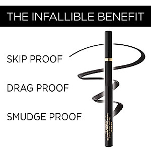 L'Oreal Paris Makeup Infallible Super Slim Long-Lasting Liquid Eyeliner, Ultra-Fine Felt Tip, Quick Drying Formula, Glides on Smoothly, Brown, Pack of 2
