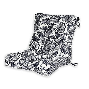Classic Accessories for Vera Bradley Outdoor Chair Cushion, 21 x 19 x 22.5 x 5 Inch, Java Navy, Outdoor Chair Cushions, Patio Chair Cushions, Patio Cushions