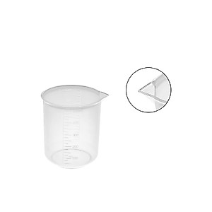 Aicosineg 2Pcs Measuring Cups 500ml Plastic Graduated Cups PP Plastic Graduated Beaker Clear Scale Cups Liquid Measuring Mixing Cups Graduated Plastic Measuring Cup for Lab Kitchen Liquids Transparent