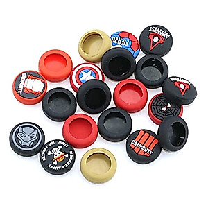 Wogame 2PCS Silicone Analog Thumb Stick Grips Joystick Cover Cap for PS5 PS4 Pro PS3 Controller Thumbstick Cap for Xbox 360 Xbox One Slim X Elite Switch Pro Controller (Spiderman)