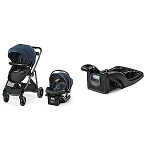 Graco Modes Element LX Travel System | Includes Baby Stroller & SnugRide Lite Infant Car Seat Base, Black