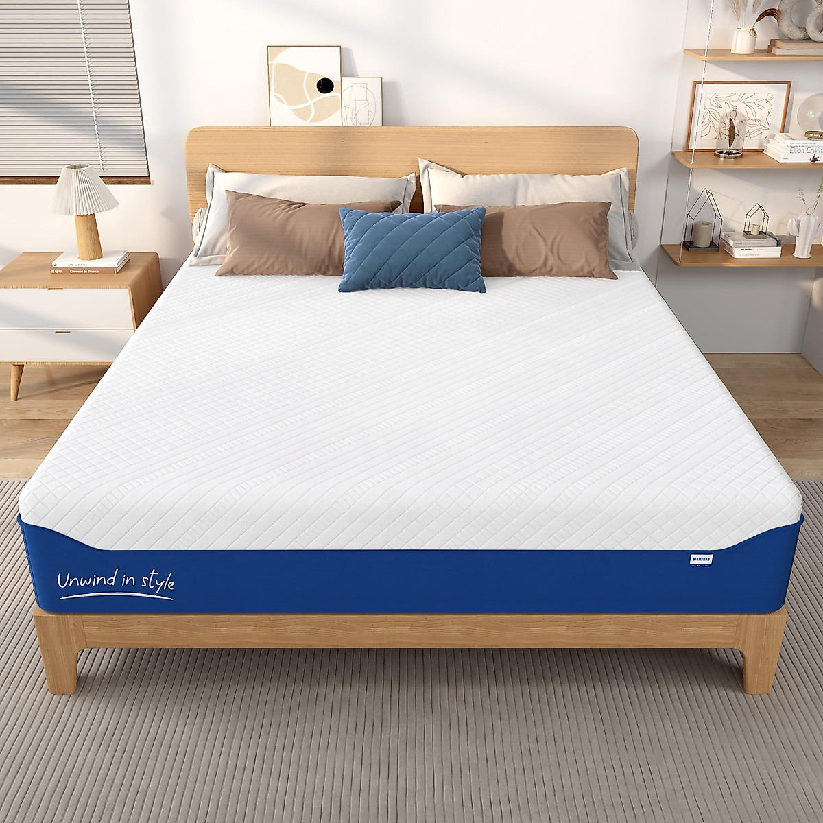 Memory Foam Mattress,14 Inch King Mattress in A Box,Green Tea Gel Infused Mattress Medium Firm,Fiberglass Free with Washable Breathable Fabric Cover,CertiPUR-US Certified,120 Nights Risk-Free Trial