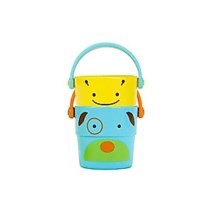 Skip Hop Baby Bath Toy, Zoo Stack & Pour Buckets